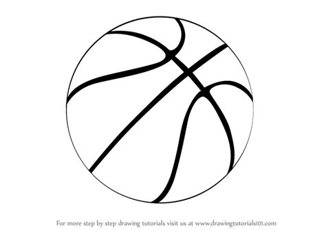 Learn How To Draw A Basketball Other Sports Step By Step Drawing