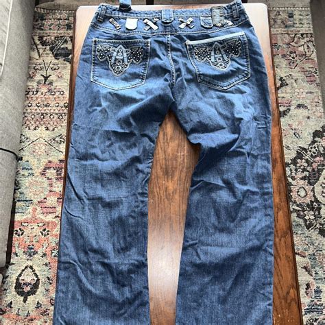 Vintage Antik Denim Jeweled Pants 38 Waist 34 Depop