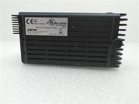 Ametek Dycor Dymaxion Dm200 Mass Spectrometer Residual Gas Analyzer International Society Of