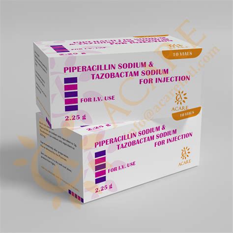 Piperacillin Sodium And Tazobactam Sodium For Injection Acare Intl