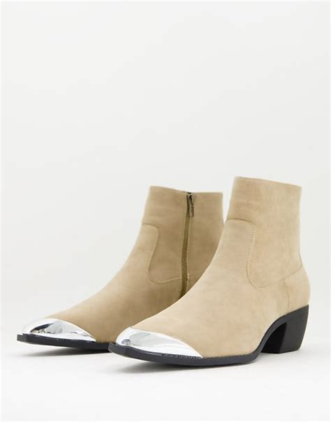 Asos Design Bottines Chelsea Western à Talon Cubain Semelle