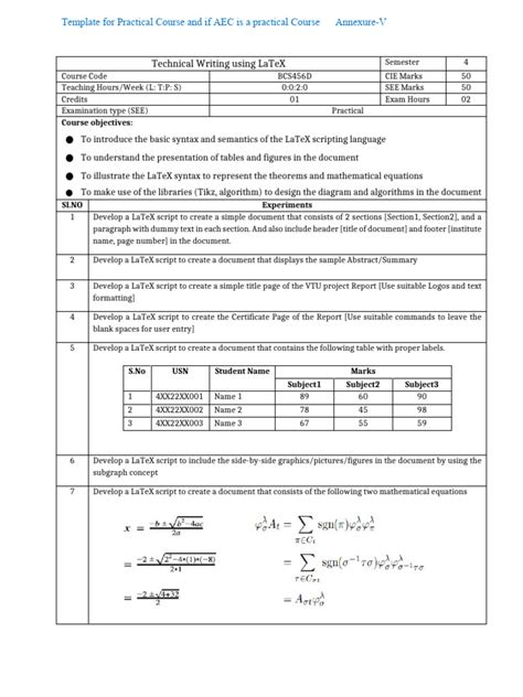 Bcs456d Technical Writing Using Latex Pdf