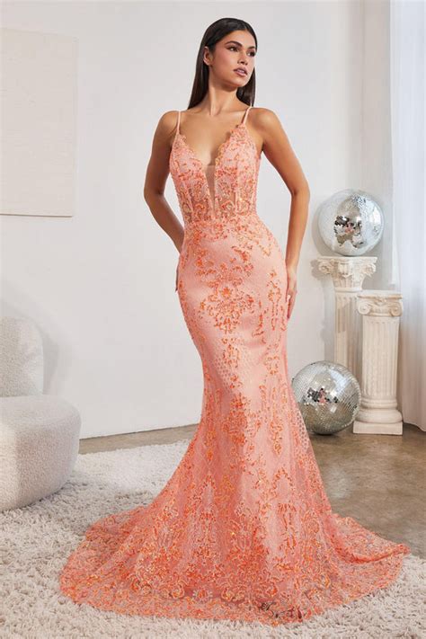 Cinderella Divine Cc2189 Long Fitted Prom Dress The Dress Outlet