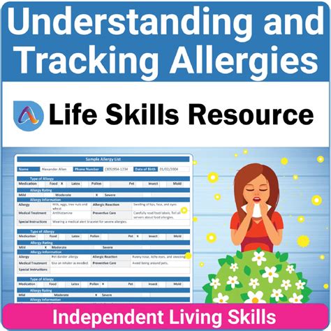 How To Create An Allergy Tracking List Adulting Life Skills Resources
