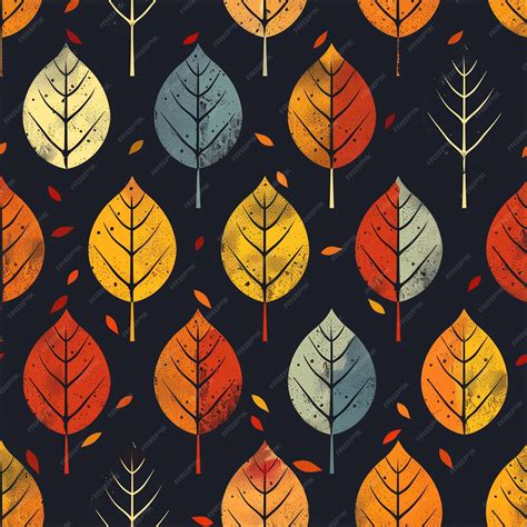 Premium Photo Leaf Reapeating Pattern With Leaves On Background