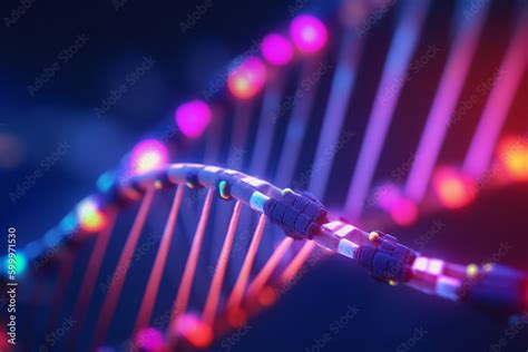 Dna Editing And Crispr Cas9 Dna Background Generative Ai Stock