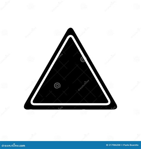 Triangle Silhouette Icon With Rounded Corners Triangle Shape Stock