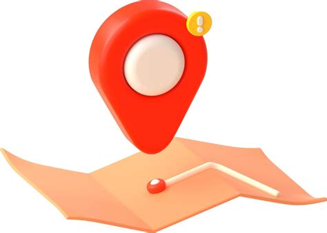 Illustration 3d Du Signe De Localisation Rouge Sur La Carte Photo