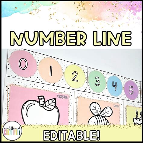 Pastel Classroom Number Line Colorful Classroom Decor Number Line For Classroom Number