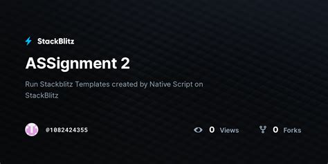 Assignment 2 Stackblitz