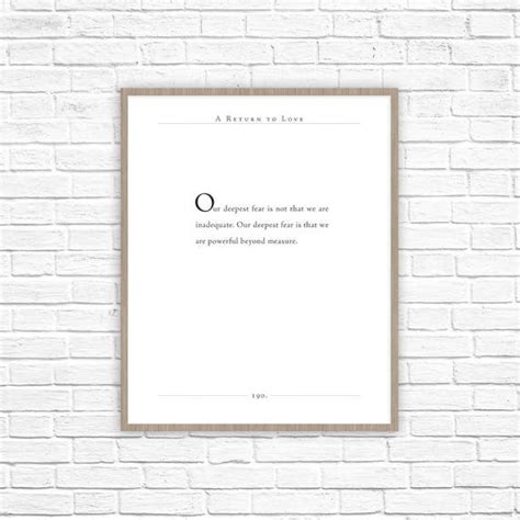 A Return To Love Quote Marianne Williamson Quote Nursery Etsy