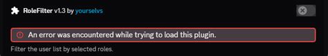 An Error Was Encountered While Trying To Load This Plugin · Issue 27