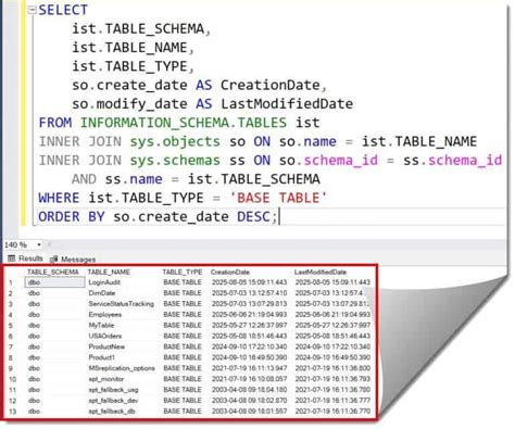 How To Check Table Creation Date In Sql Server Sql Server Guides