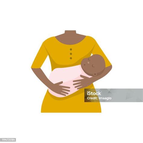 아기 소녀와 아프리카 계 미국인 어머니 벡터 일러스트레이션 벡터에 대한 스톡 벡터 아트 및 기타 이미지 벡터 보살핌 부모