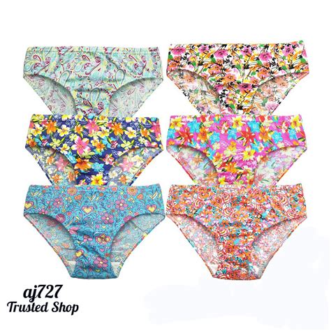 6pcs 100 Cotton Underwer Ladies Panty Womens Sexy Cotton Flower