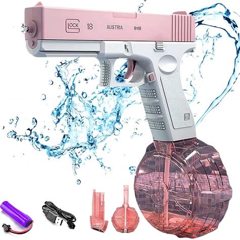 Водяной Пистолет Glock Электрический, Зарядка USB + Большой Магазин ...