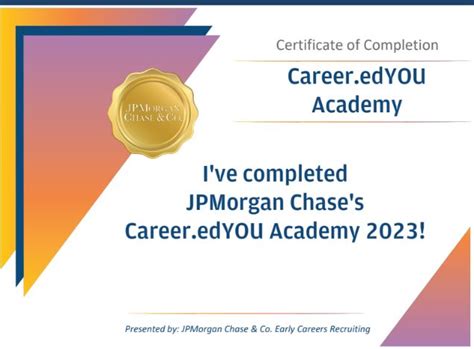 Excited To Share That I Have Completed The Jp Morgan Chase Career