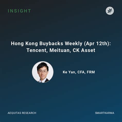 Hong Kong Buybacks Weekly Apr 12th Tencent Meituan Ck Asset Ke Yan Cfa Frm