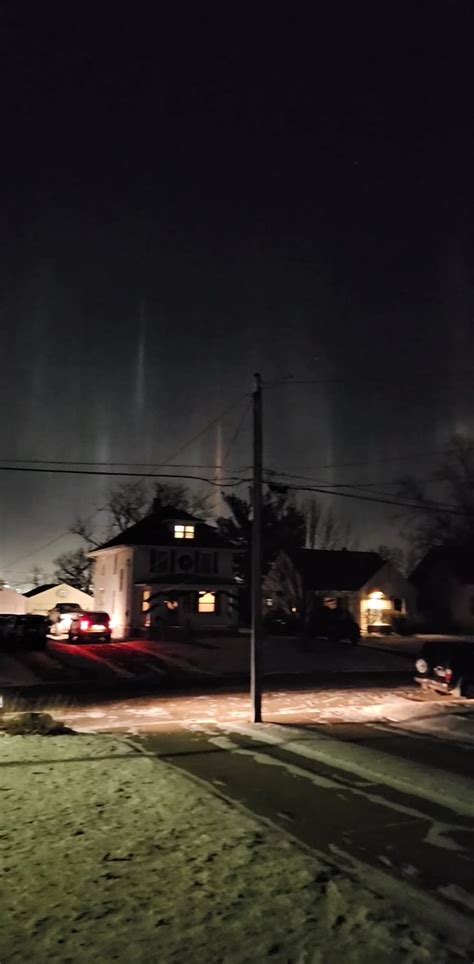 Ice Refraction From City Lights R Cedarrapids