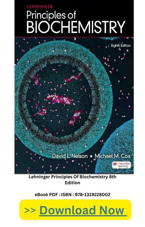 Ebook Pdf Lehninger Principles Of Biochemistry 8th Edition Isbn