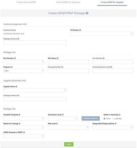 APQP PPAP Create For Supplier Net Inspect