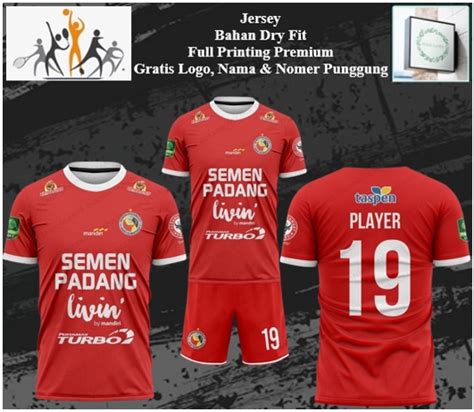 Jersey SEMEN PADANG Home 2023 2024 Full Printing Premium Free Nama No