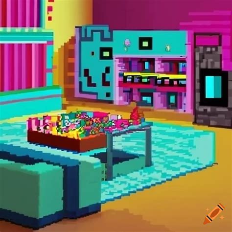 8 Bit Inspired Funky Room On Craiyon