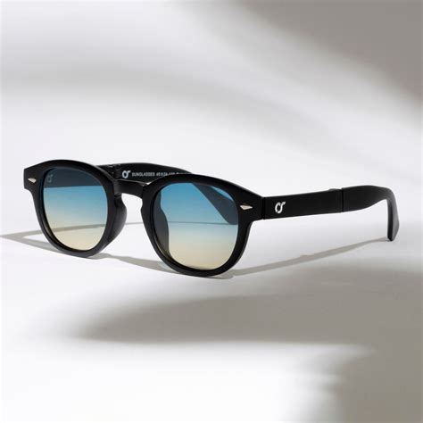 Berlin Folding Smoky Blue Os Sunglasses