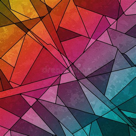Stained Glass With Intersecting Lines And Curves Creating A Visually
