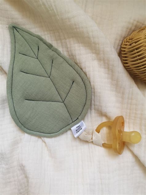 Organic Fabric Leaf Pacifier Clip In 2025 Pacifier Holder Organic