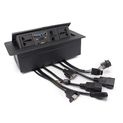 Shapure Hydraulic 10 Module Conference Table Connectivity And Data Box
