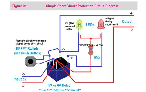 Simple Overload And Short Circuit Protection Circuit Diagram