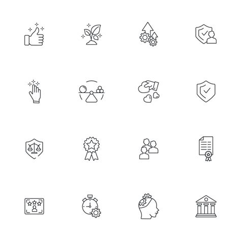 Core Values Icons Set Core Values Pack Symbol Vector Elements For Infographic Web 9842677