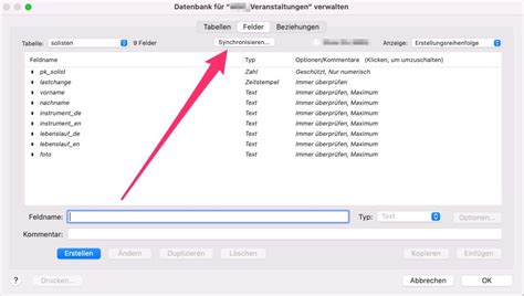 Filemaker Und Odbc Verbindung Essschattentabellen Bernhard Schulzs Blog