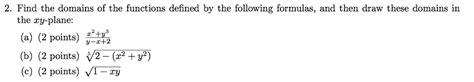 Solved Find The Domains Of The Functions Defined By The Chegg