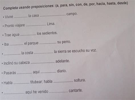 les daré coronita si usan las preposiciones correspondientes Brainly lat