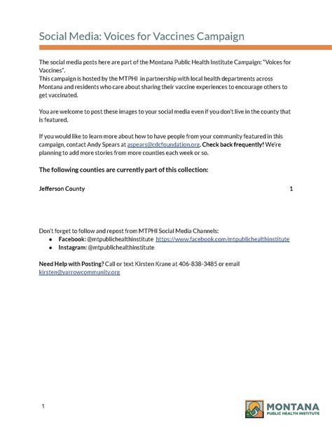 Voices For Vaccines — Montana Public Health Institute