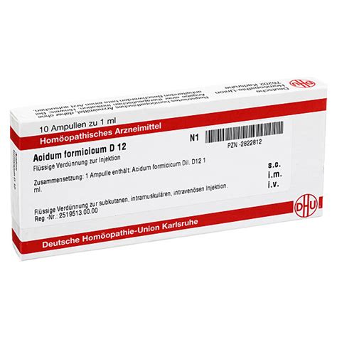 ACIDUM FORMICICUM D 12 10x1 Ml Fiale Erbofarma Farmaci Generici