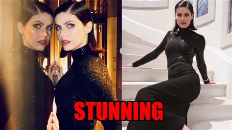 Alexandra Daddario Looks Absolutely Stunning In Black Dress Fans Cant