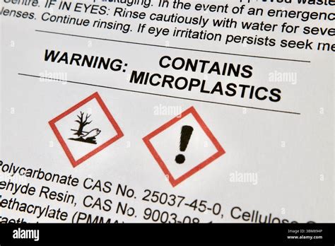 Warning Label Lists Synthetic Ingredients And Microplastics Highlighting Environmental Risks Of