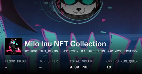 Milo Inu Nft Collection Collection Opensea