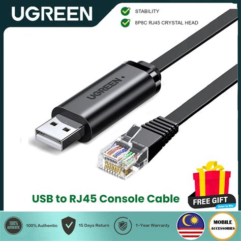 UGREEN USB A To RJ45 Console Cable RS232 Serial Converter Adapter Cisco