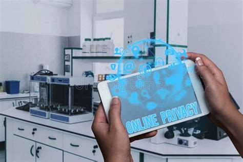 Text Caption Presenting Online Privacy Business Idea Security Level Of Personal Data Published