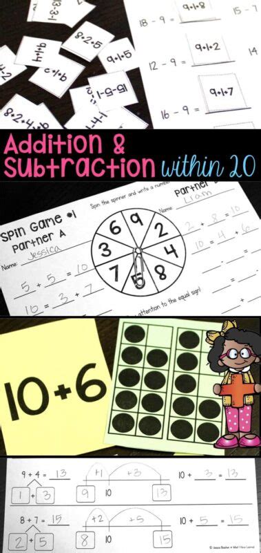 Addition And Subtraction Within 20 Make 10 Add 10 Use 10 To Add Use 10 To Subtract