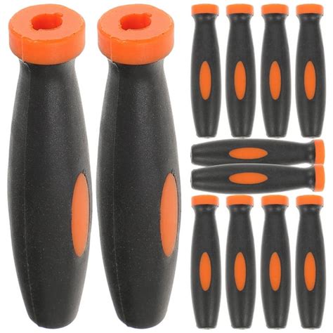 12pcs File Handle 5mm Rubber Handle Grip Replacement Ergonomic File