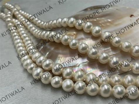 Cream Near Round Freshwater Pearl Strings At Rs 85 73 Gram In Jaipur