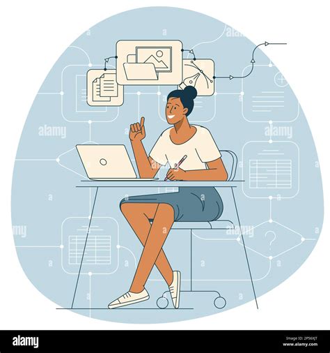 Web Ui And Ux Designer At Work Stock Vector Image And Art Alamy