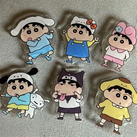 日韓 可愛 搞怪蠟筆小新 卡通亞剋力手機支架 磁吸支架 氣囊支架 Ins 三麗鷗 Magsafe 磁吸手機支架 懶人支架 蝦皮購物