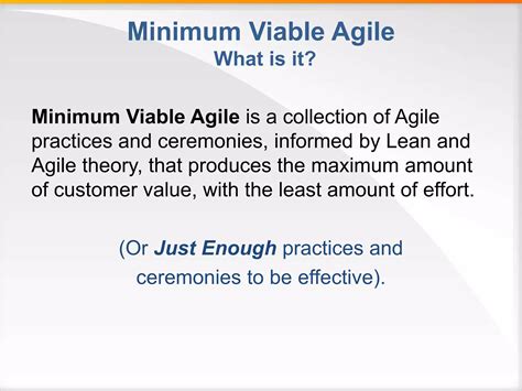 Minimal Viable Agile PPTX Computer Software And Applications Computing