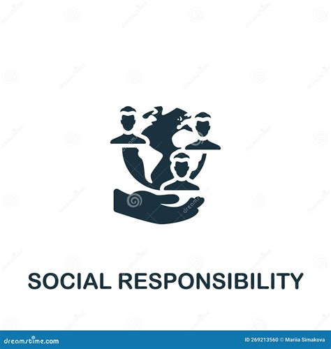 Social Responsibility Icon Monochrome Simple Sign From Donation